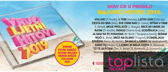 Vrući ljetni hitovi ušli u TOP 5 najprodavanijih albuma | Top Lista